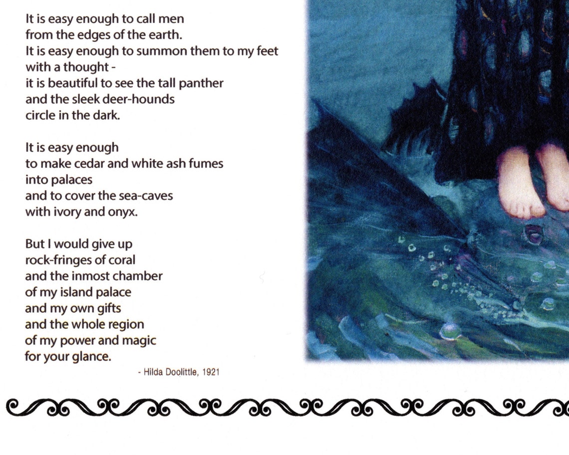 Circe Art Print: Pre-raphaelite Painting by Waterhouse, Poem by H.D ...
