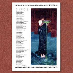 Circe Art Print: Pre-raphaelite Painting by Waterhouse, Poem by H.D ...