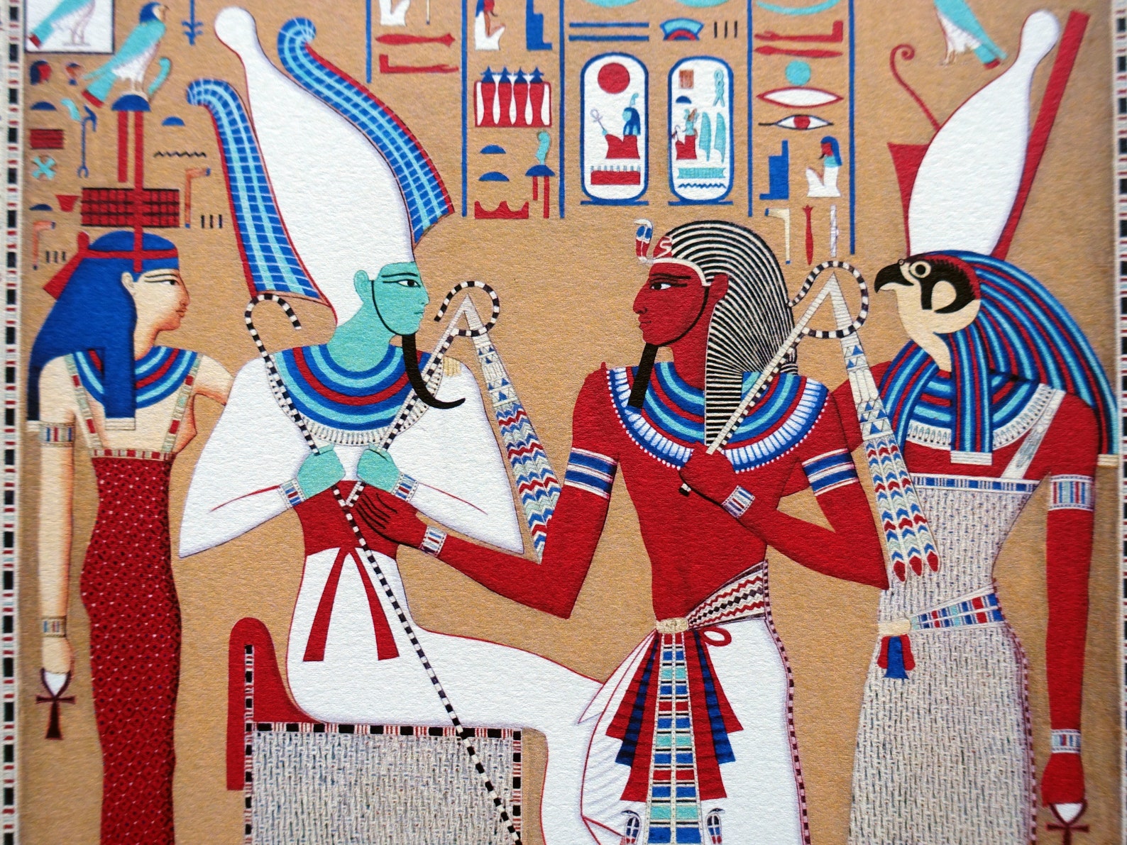 Famous Pharaoh. Gods Horus & Isis. Fine Art Print. Egyptology | Etsy