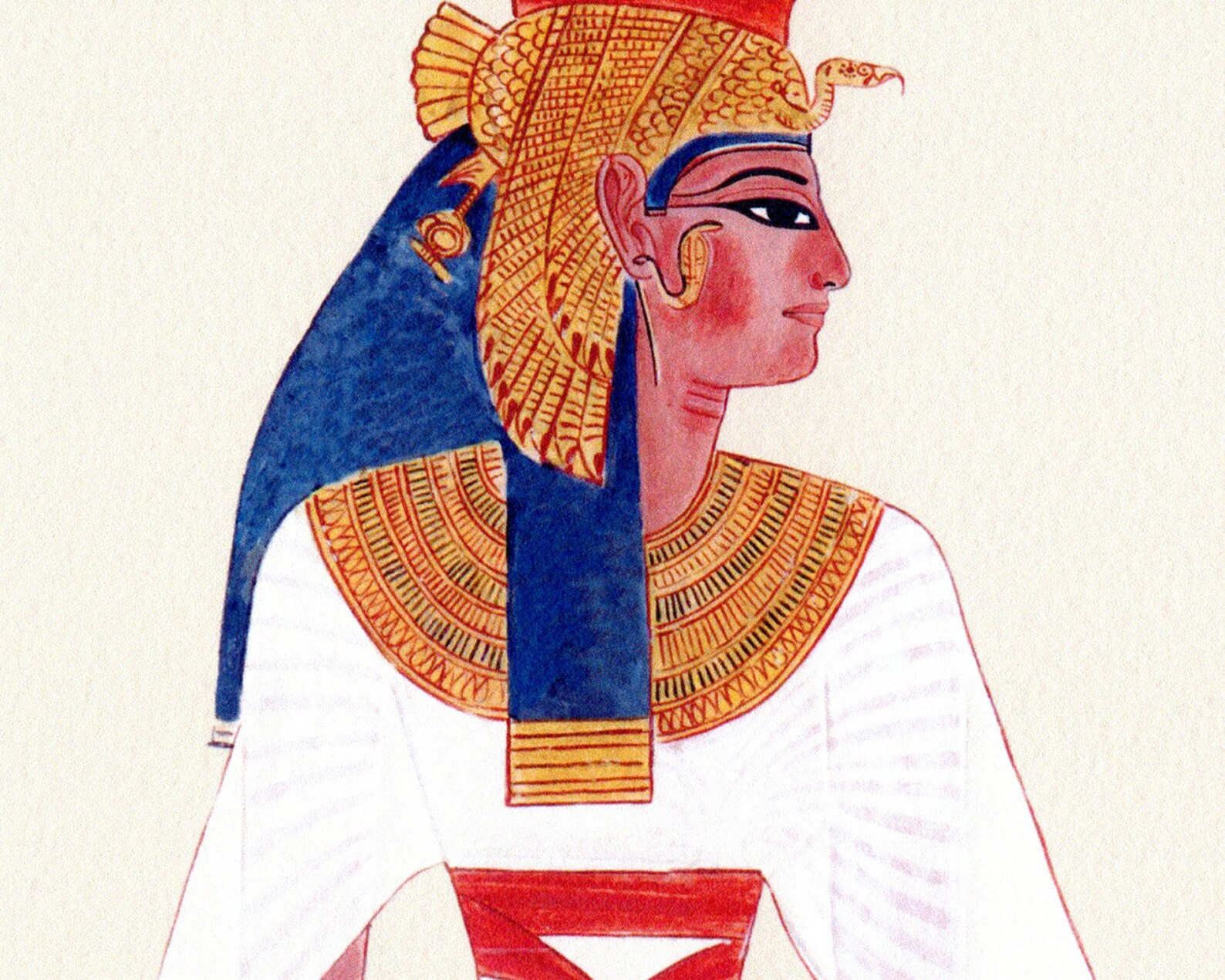Goddess Isis With Queen Nefertari. Fine Art Print of Ancient Egypt Wall ...