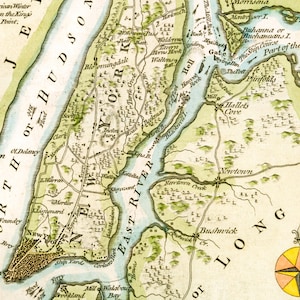 Map of New York, 1778 for the London Magazine. Unique Insight Into This ...