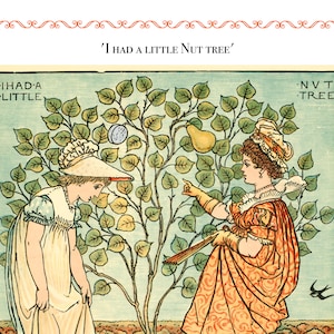 Poetry Print: 'I Had a Little Nut Tree.' One of the Best-loved Nursery ...