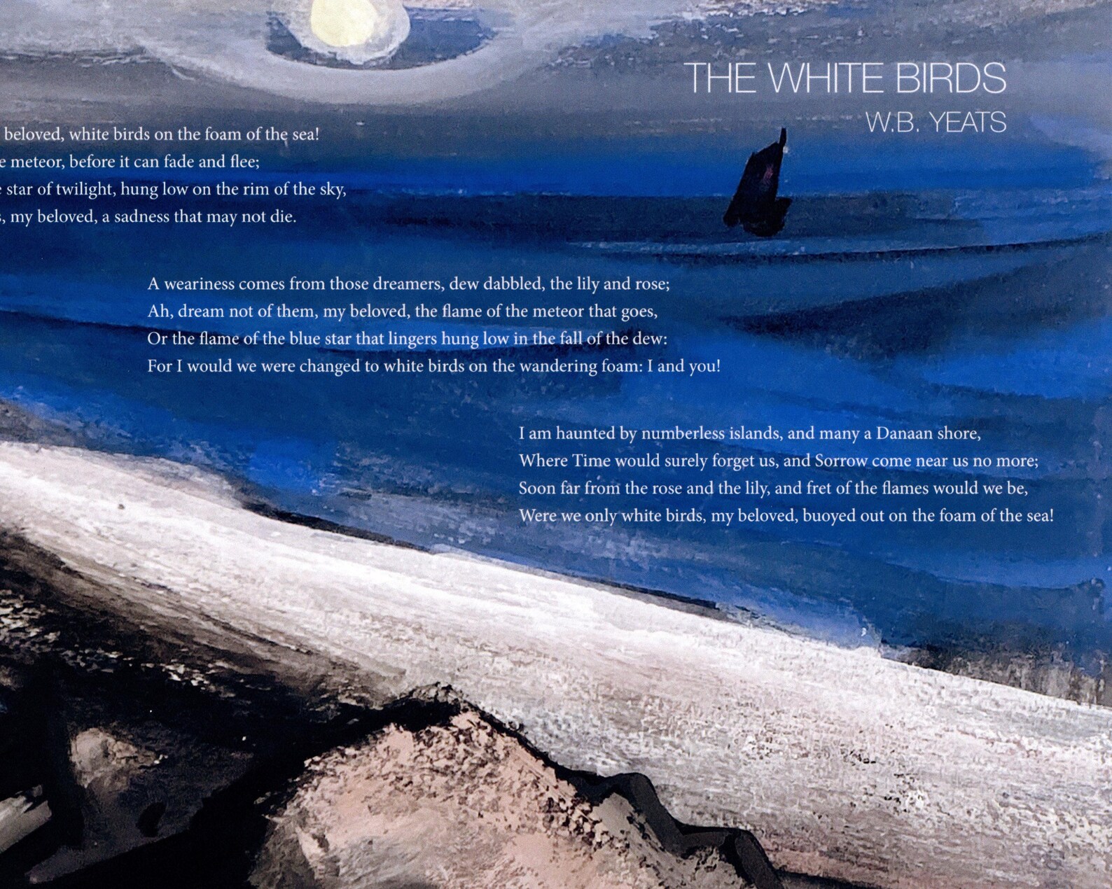 Yeats Poetry Print: 'the White Birds.' the Poet's Yearning for Escape ...