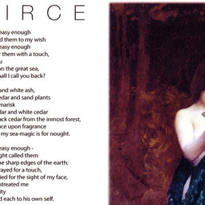 Circe Art Print: Pre-raphaelite Painting by Waterhouse, Poem by H.D ...