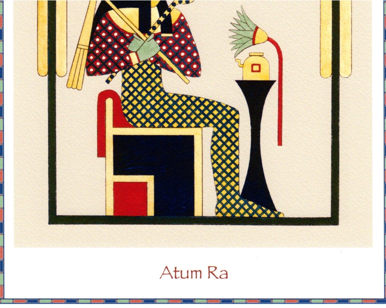 Print of Egypt: Great God Atum Ra. Fine Art Print From 1823 - Etsy