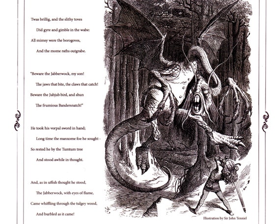 Jabberwocky Alice In Wonderland Poem
