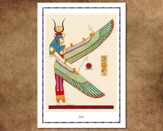 Isis Great Goddess of Egypt. Giclée Print. Ancient Egypt Wall | Etsy
