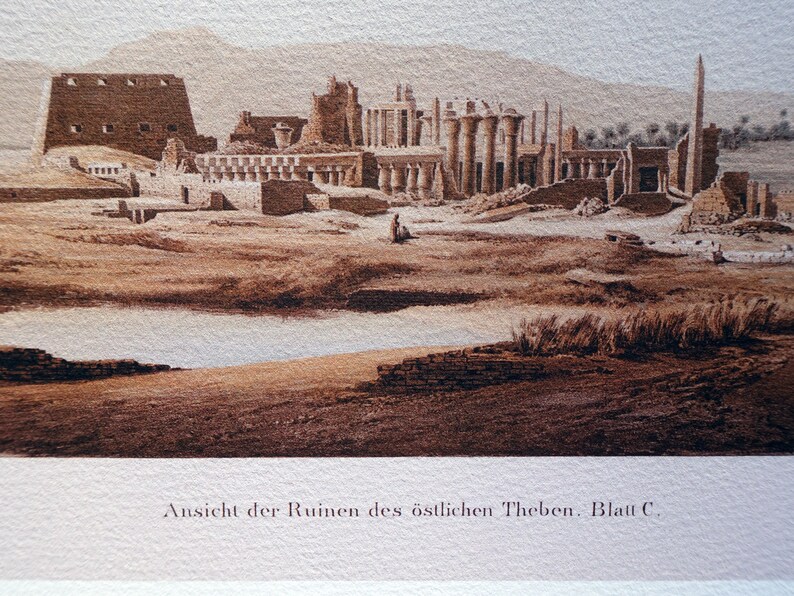 Thebes, View of the Ruins. Fine Art Print From Original 19th C ...