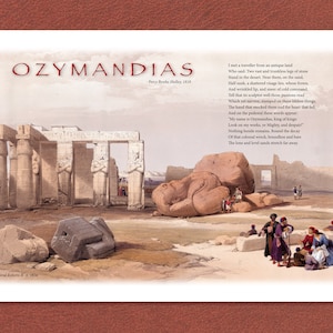 Egypt Print & Poetry: 'ozymandias' by Percy Shelley, Painting by David ...