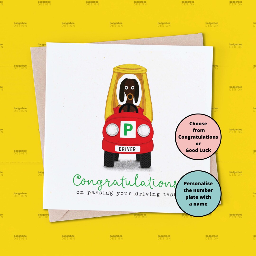 Driving Test Card, Congratulations on Passing Your Driving Test Card ...