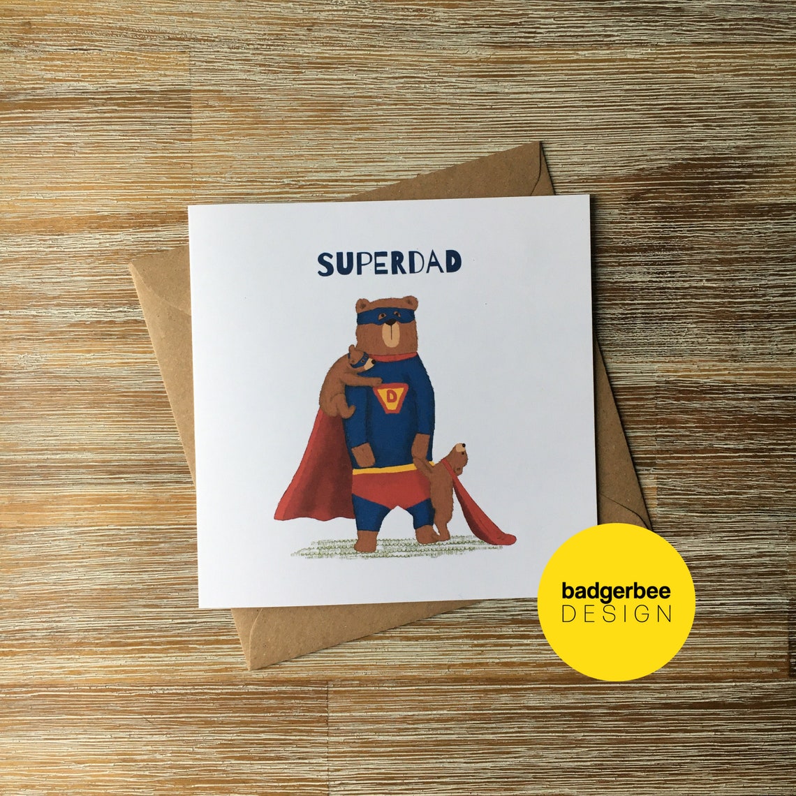 Daddy Birthday Card UK Super Dad Card Daddy Bear Card Happy - Etsy UK