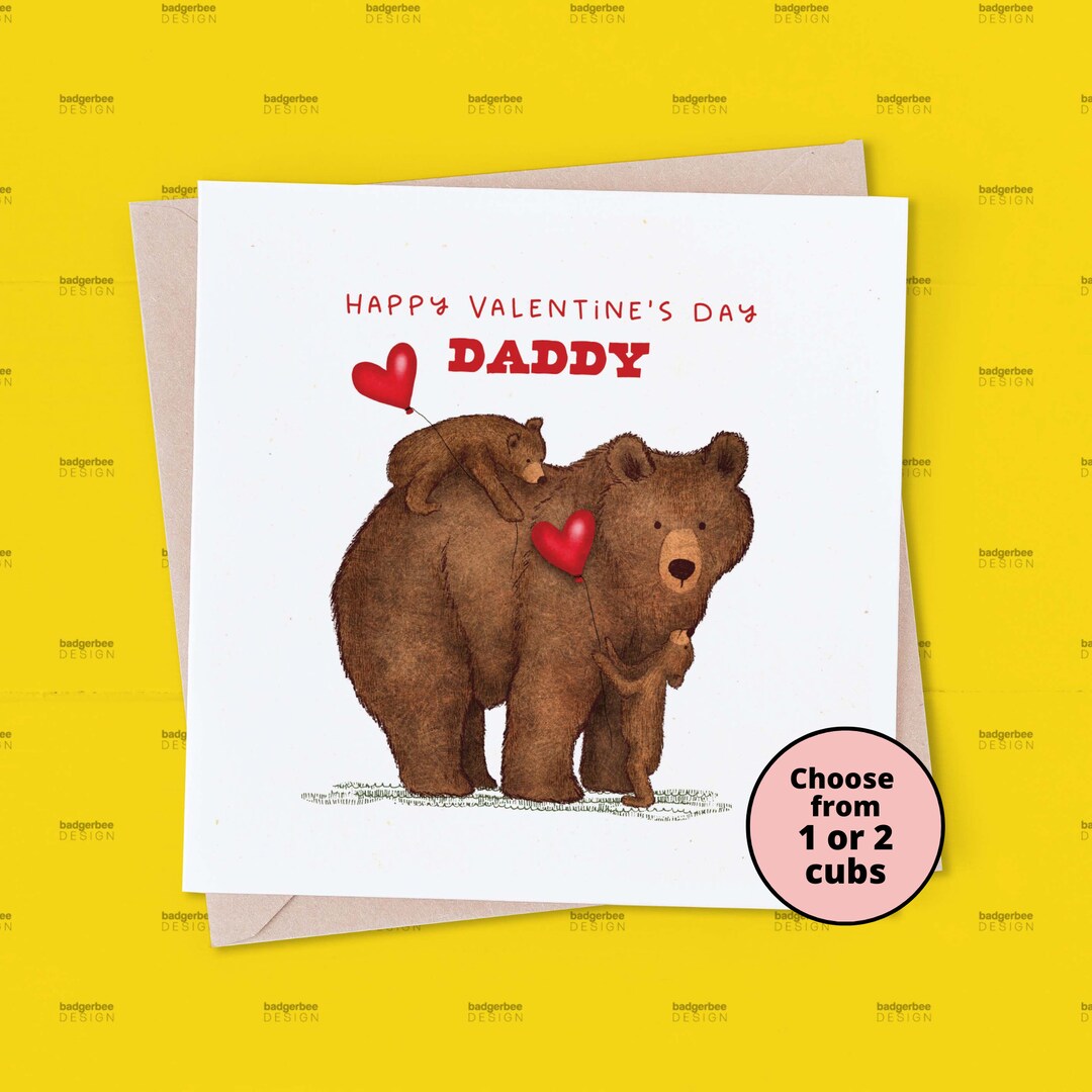 Daddy Valentines Day Card, Personalised Daddy First Love Valentines Day ...