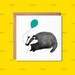 Badger Birthday Card, Badger Celebration Card, Congratulations Card ...