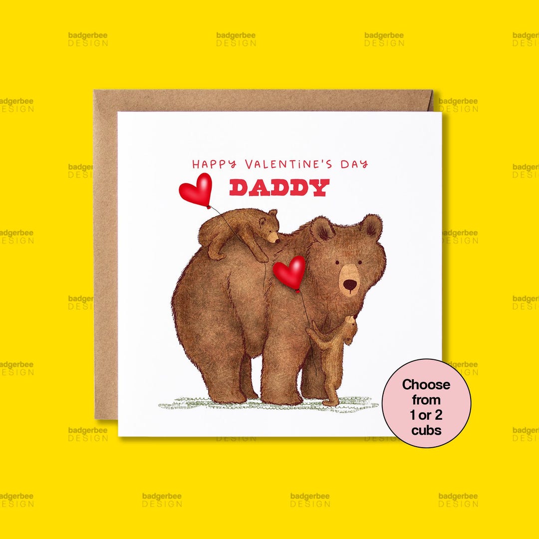 Daddy Valentines Day Card, Personalised Daddy First Love Valentines Day ...