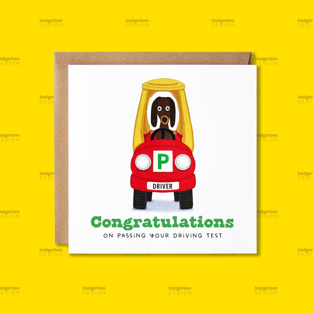 Driving Test Card, Congratulations on Passing Your Driving Test Card ...