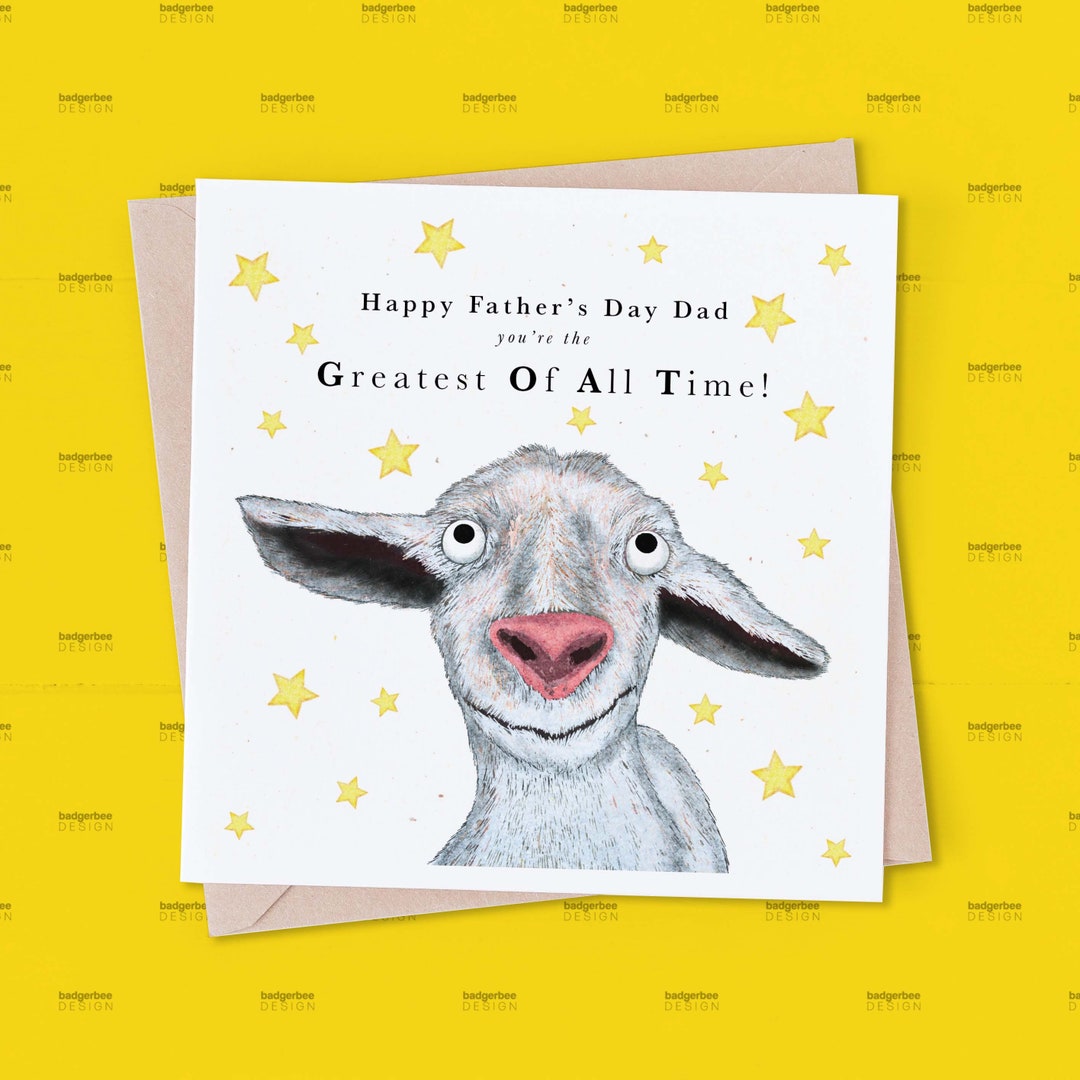Funny Dad Fathers Day Card, Fathers Day Card for Dad, Goat Pun Card ...