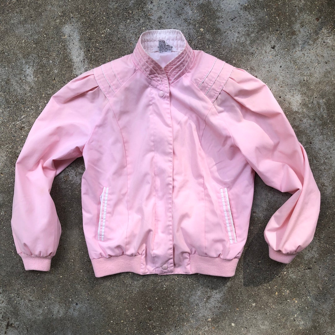 Vintage Retro Pink 80s Small Women’s Jacket Trendy Collar 50s Inspired ...