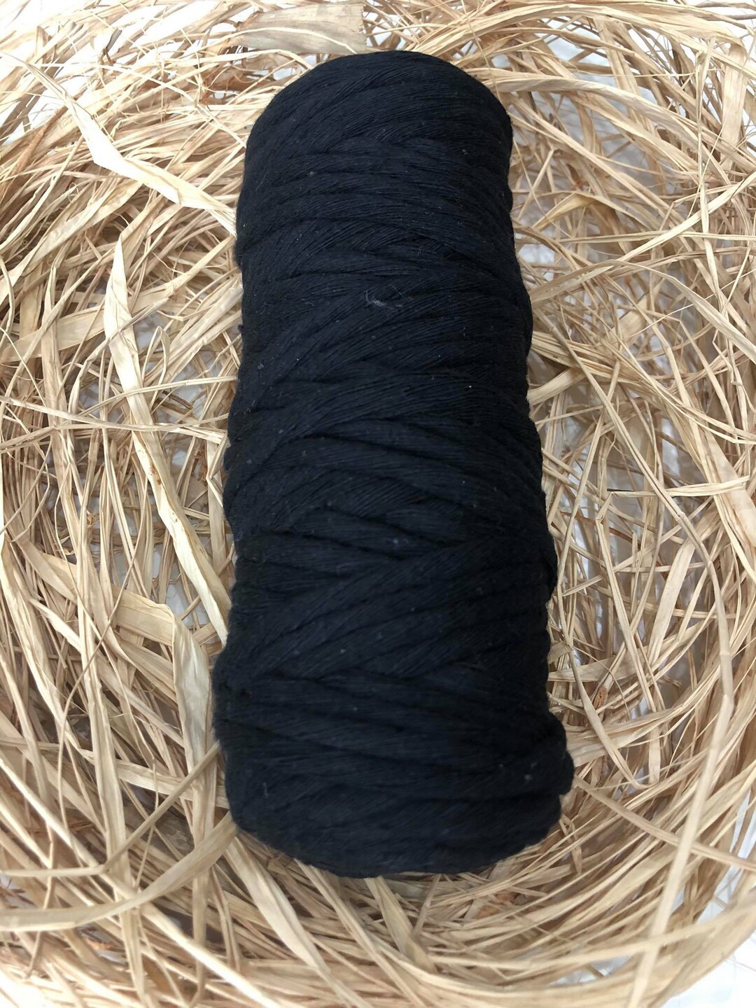 Black Macrame Cord4mm Cotton Cord for Macramemacrame - Etsy
