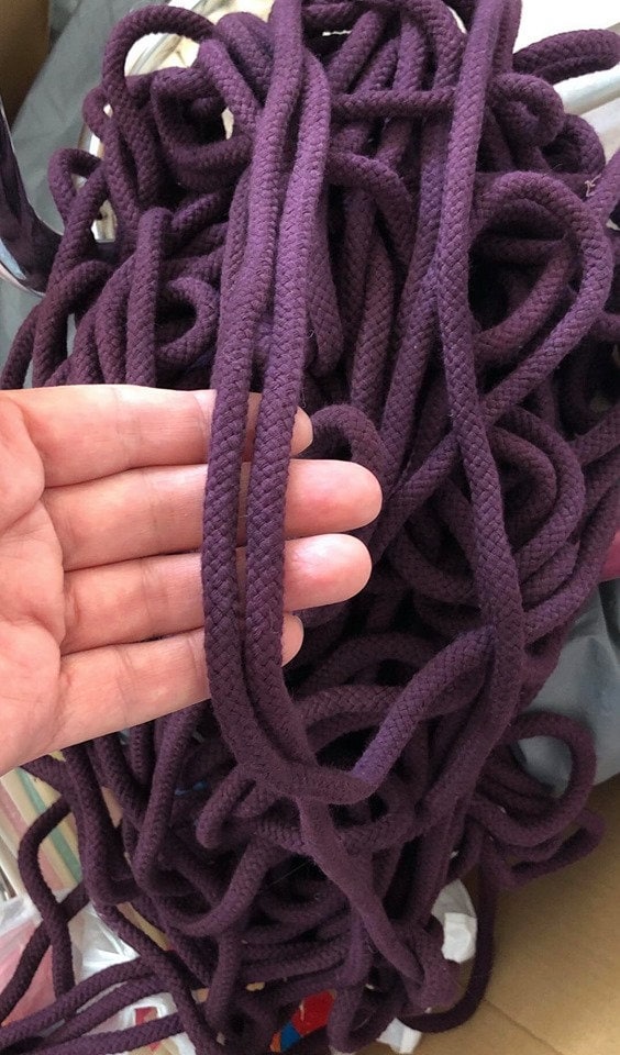 8mm Light Blue Macrame CordBlue Cotton Cord For | Etsy