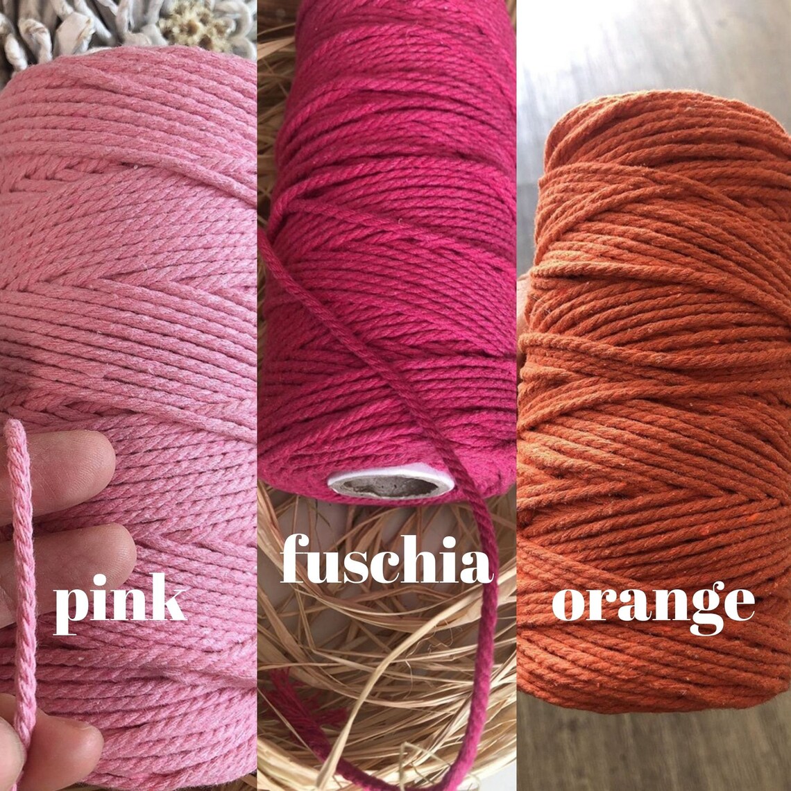 3mm Macrame Cord3mm Cotton Cord for Macramemacrame | Etsy