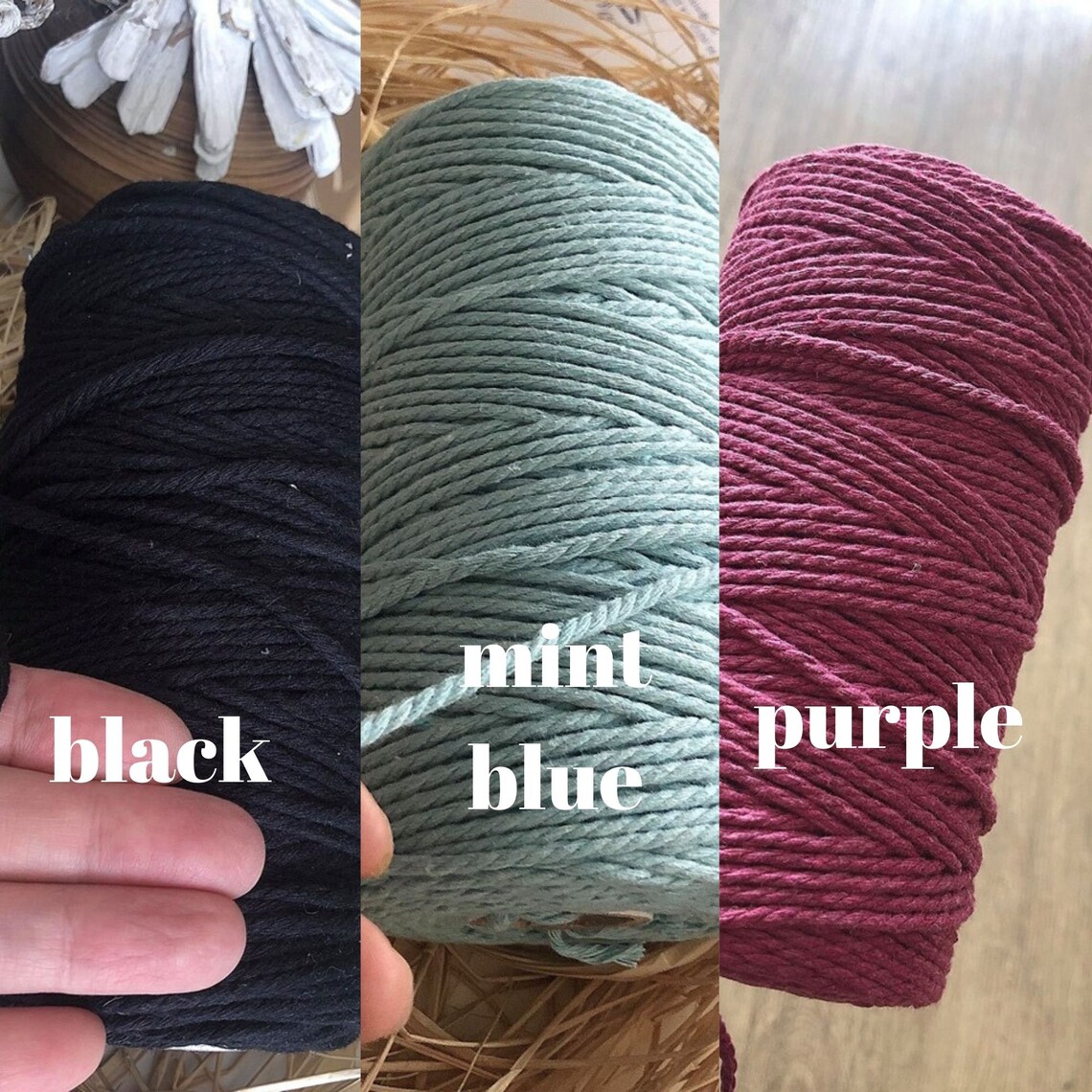 3mm Macrame Cord3mm Cotton Cord for Macramemacrame | Etsy