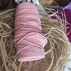 Light Pink Macrame Cord3mm Cotton Cord for Macramemacrame - Etsy