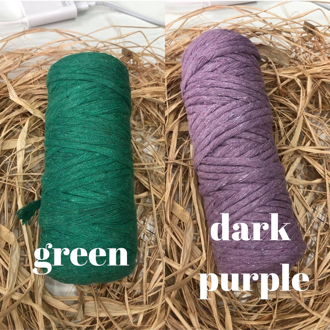 Dark Purple Macrame Cord4mm Cotton Cord for Macramemacrame - Etsy