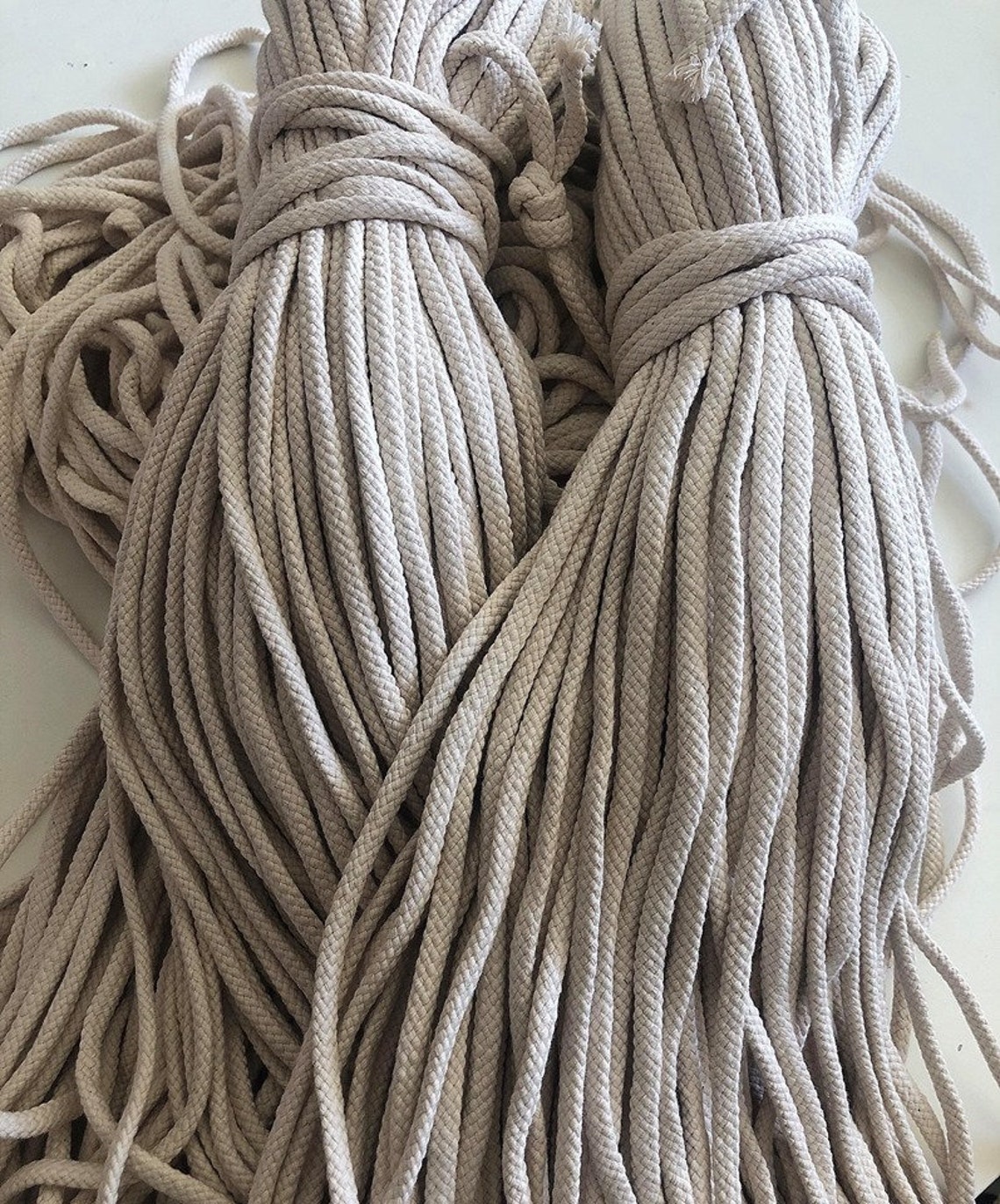 8mm Light Blue Macrame CordBlue Cotton Cord For | Etsy