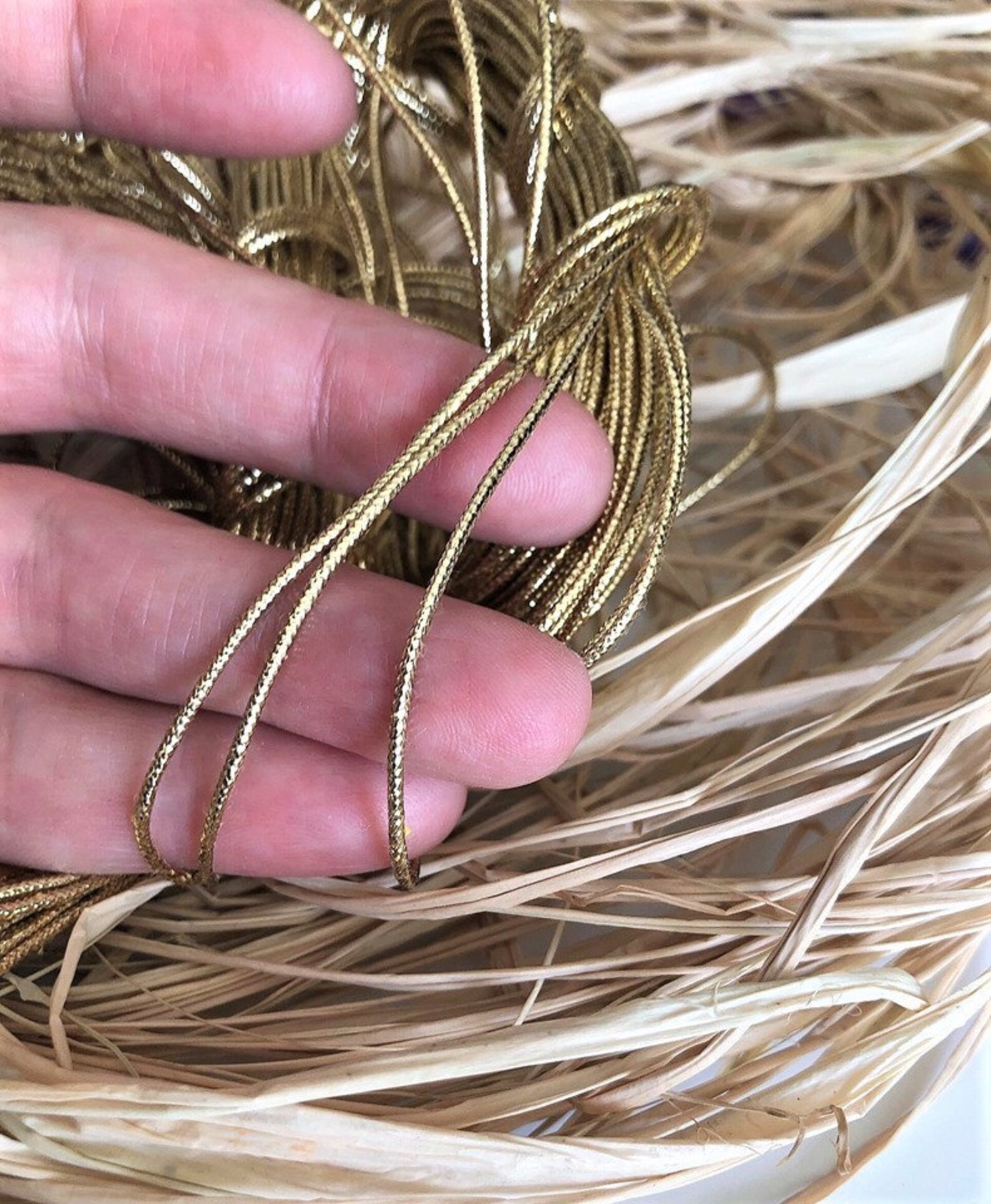 1mm Gold Mettalic Cord1mm Gold Metallic Round Leather | Etsy