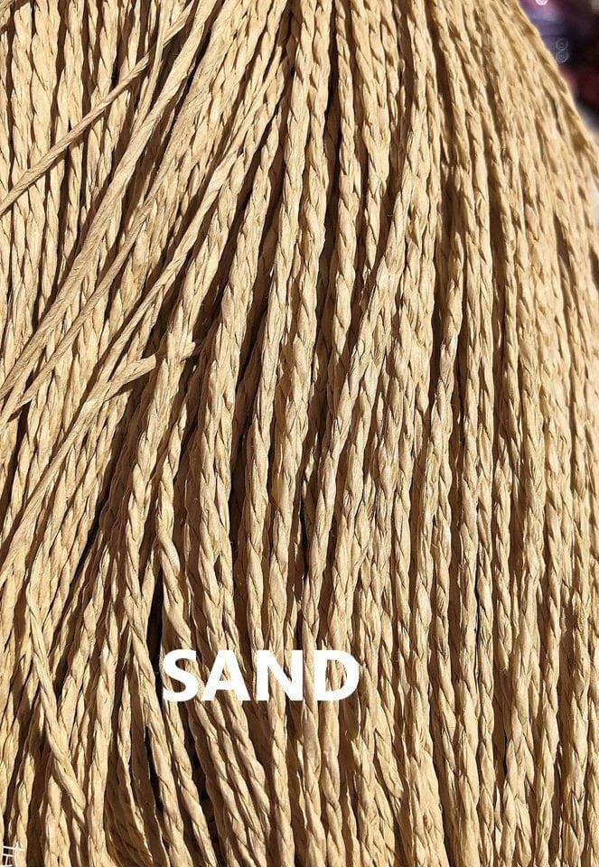Raffia yarn sand color for crocheting hats and bags eco friendly yarn ...