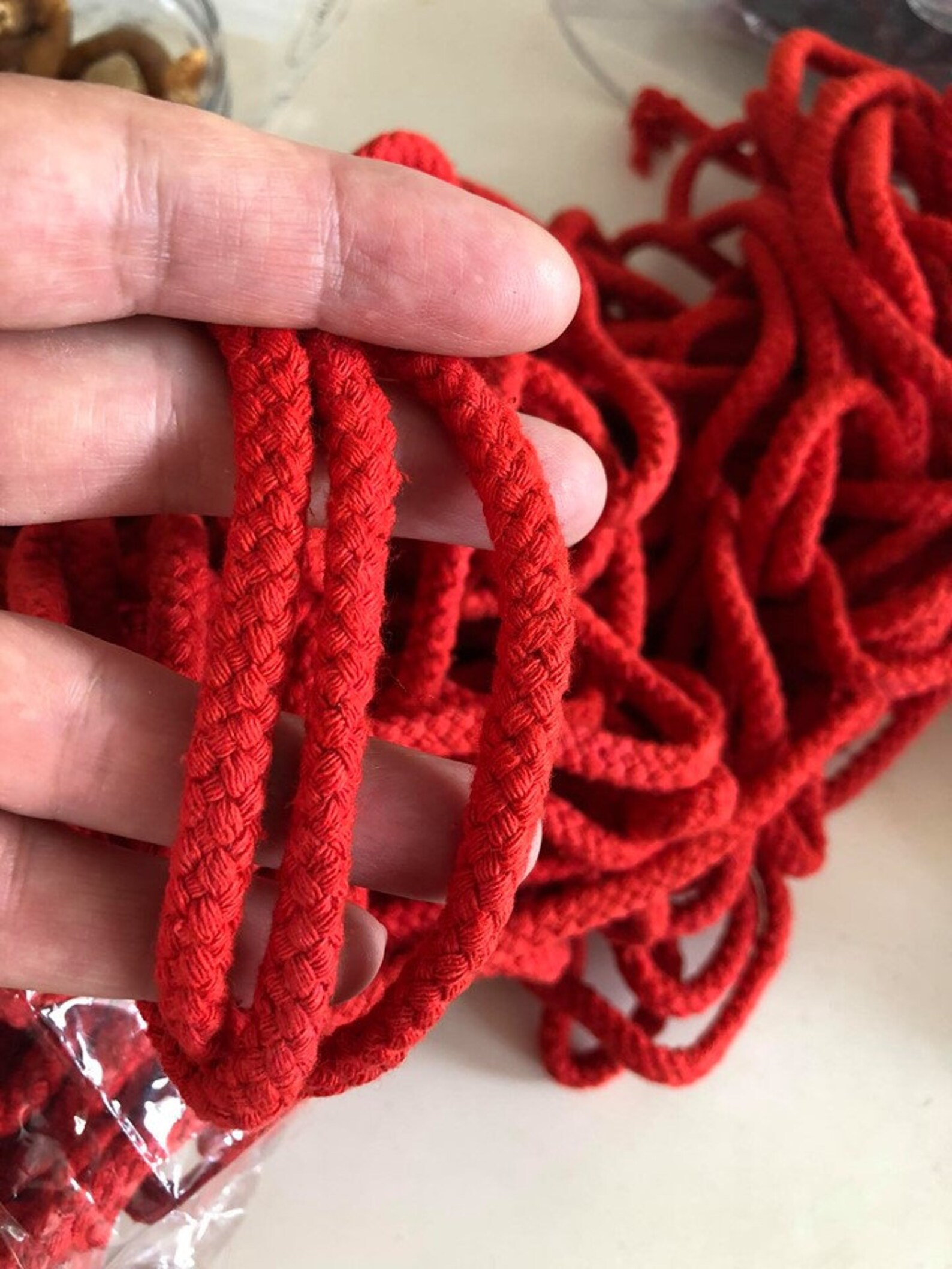 8mm Red Macrame Cordred Cotton Cord for Macramemacrame Rope | Etsy