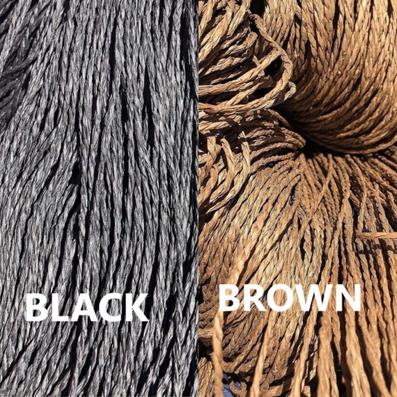 Raffia yarn sand color for crocheting hats and bags eco friendly yarn ...