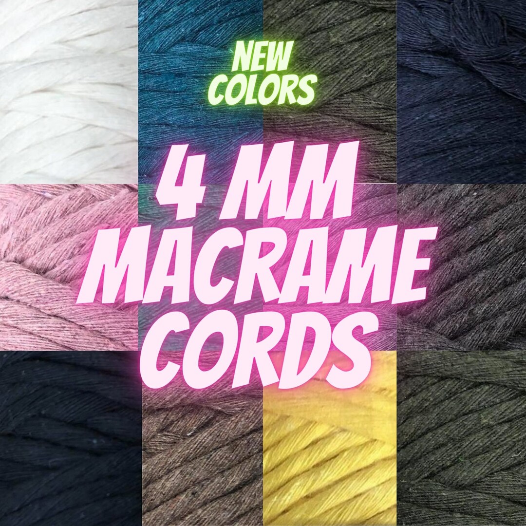Macrame Cord,4mm Cotton Cord for Macrame,macrame Rope,80 Meters Cotton ...
