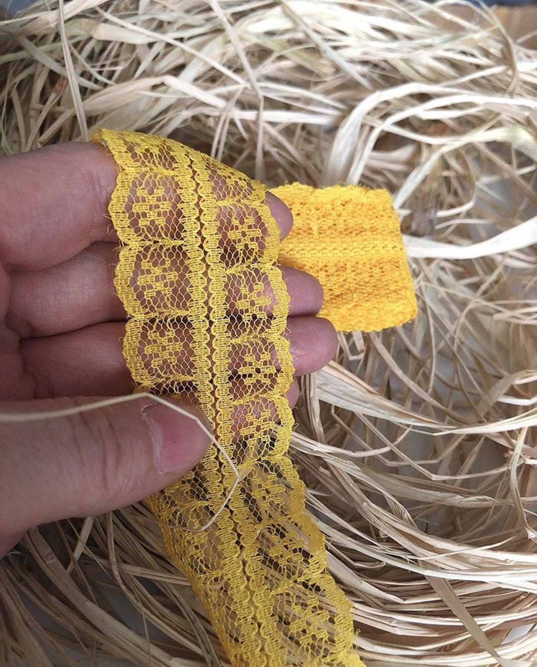 Yellow Lace Trim2 Inches Wide Lace Trimyellow Lace - Etsy