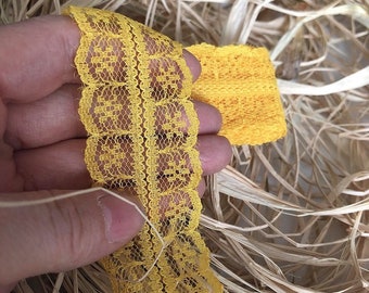 Yellow Lace Fabric - Etsy