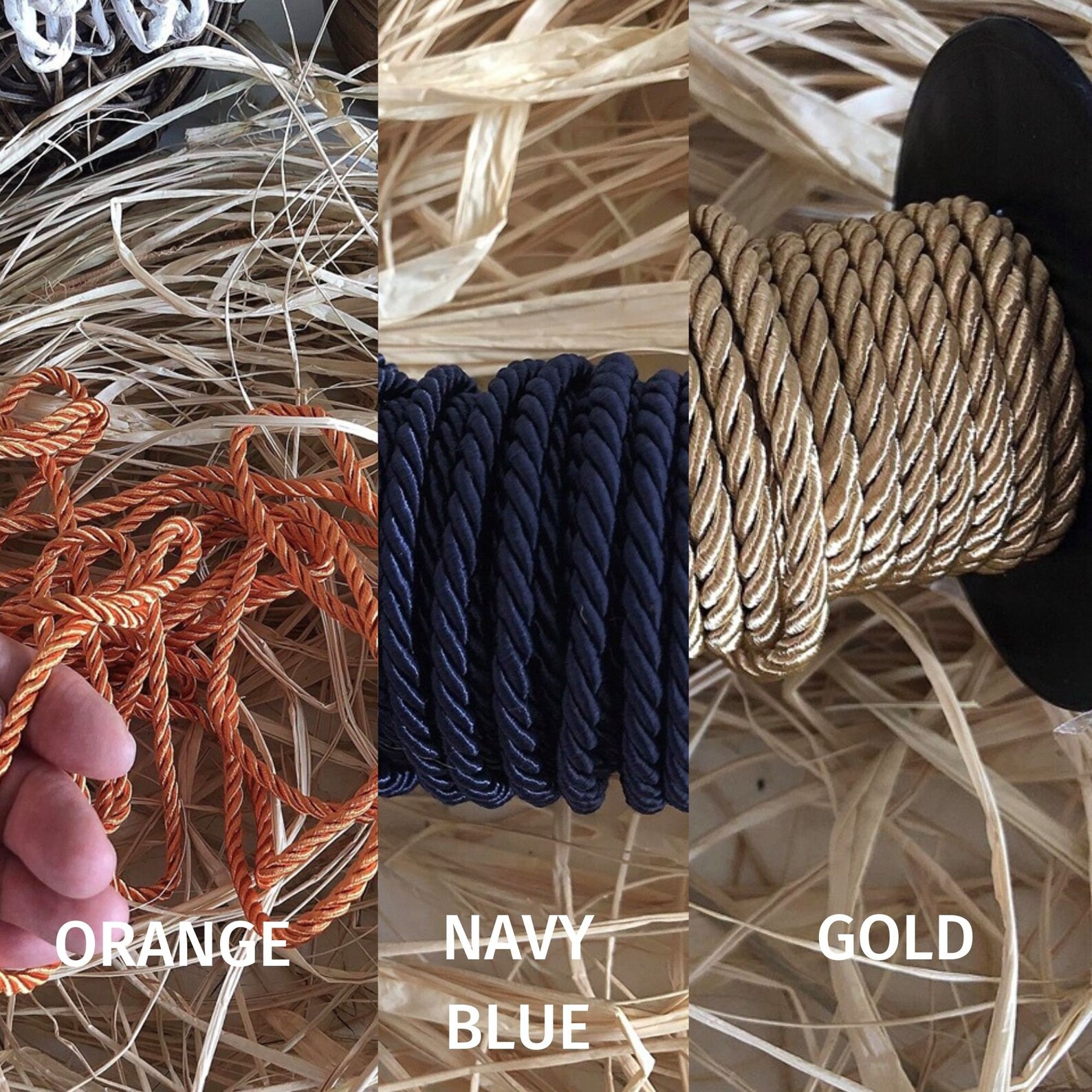 4mm Gold Twisted Cordbraid Cord26 Colourssoutace Braid | Etsy