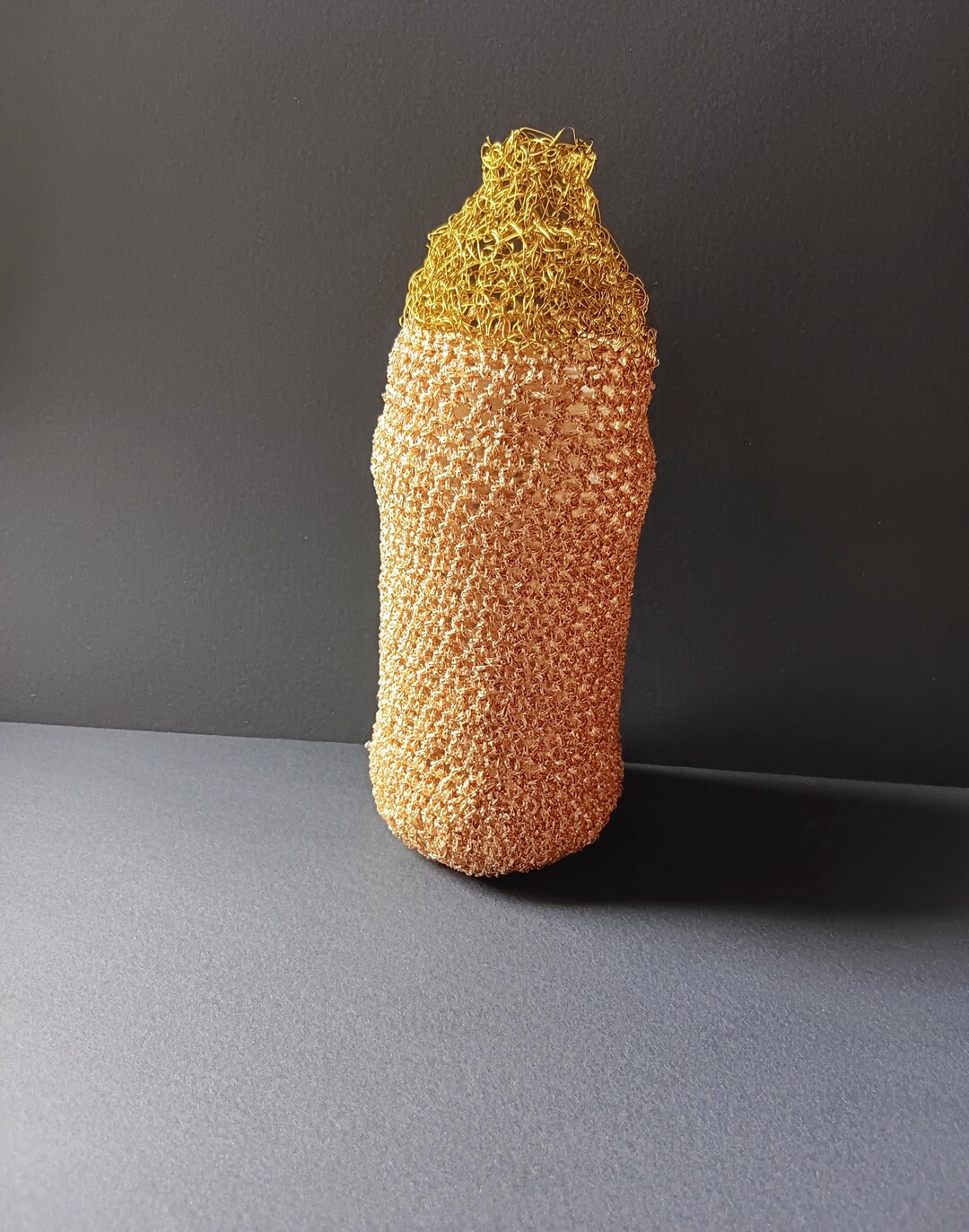 Fiber Modern Vase, Decorative Vase, Decorative Vase With Metal Crochet ...