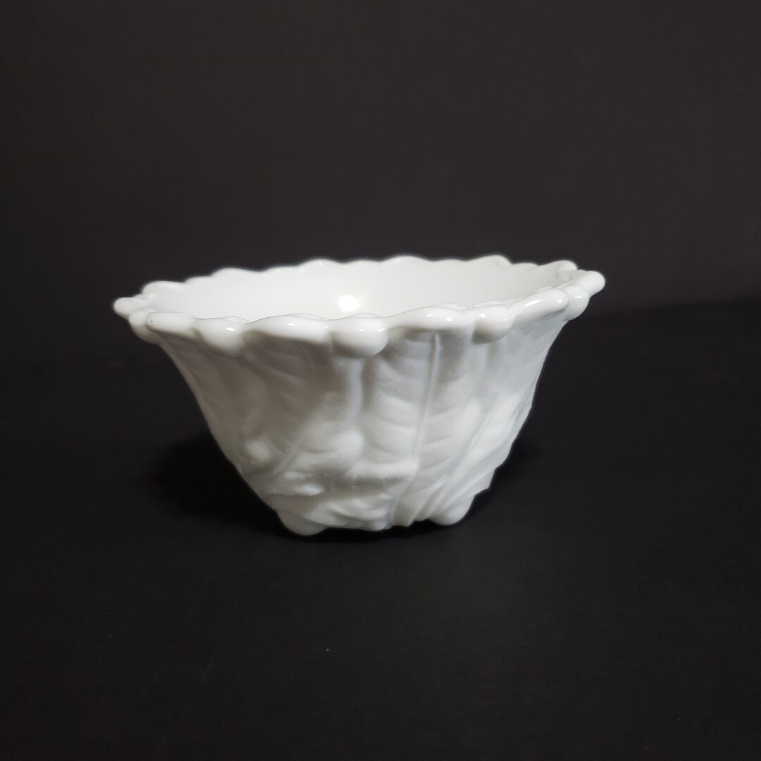 Indiana Glass Small Milk Glass Fruit Cocktail Bowl - Etsy