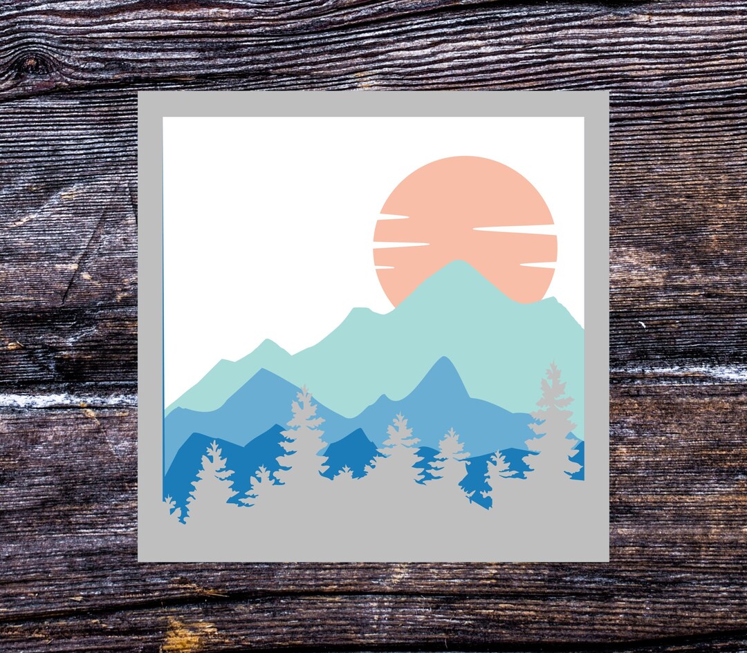 3D Layered Design Multi Layered Sunset Design for Cricut Silhouette ...