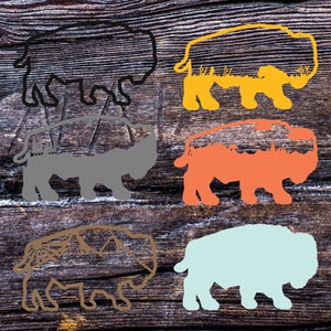 3D Layered Design | Multi Layered Bison Design for Cricut Silhouette ...