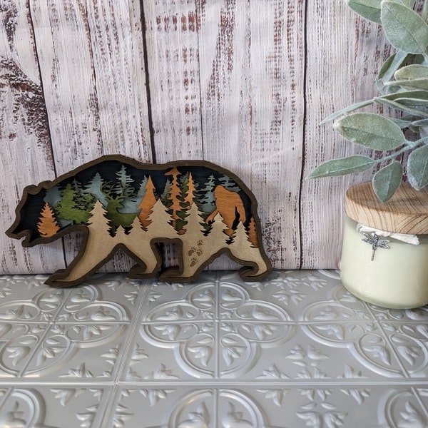 Layered Wood Art - Etsy