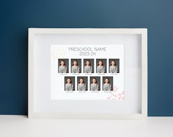 13 Student Class Photo Collage Template, Canva Template, Chalkboard ...
