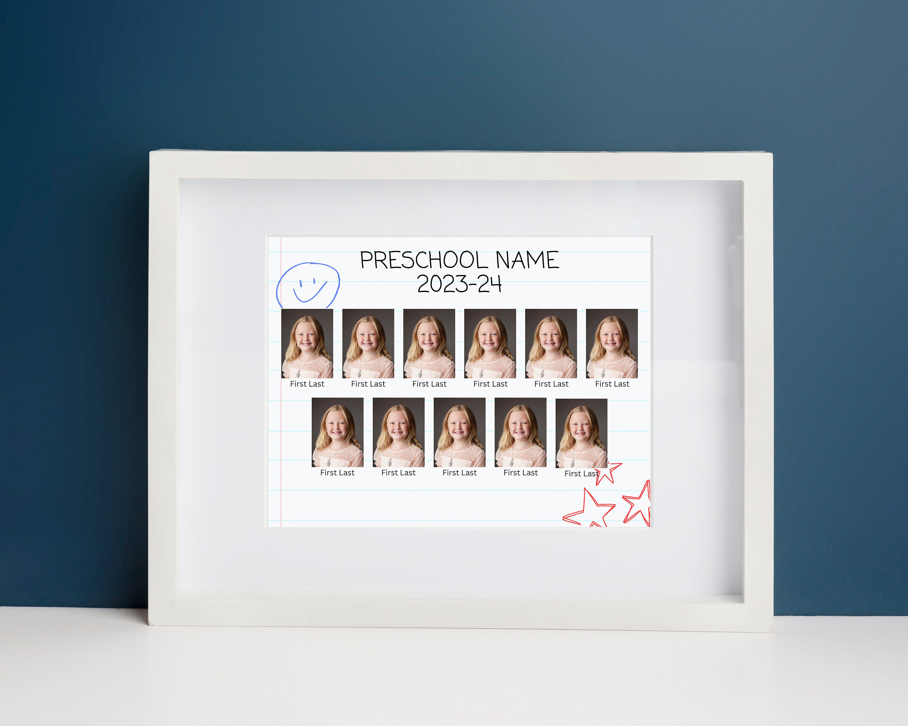 11 Student Class Photo Collage Composite, Canva Template, Notebook ...