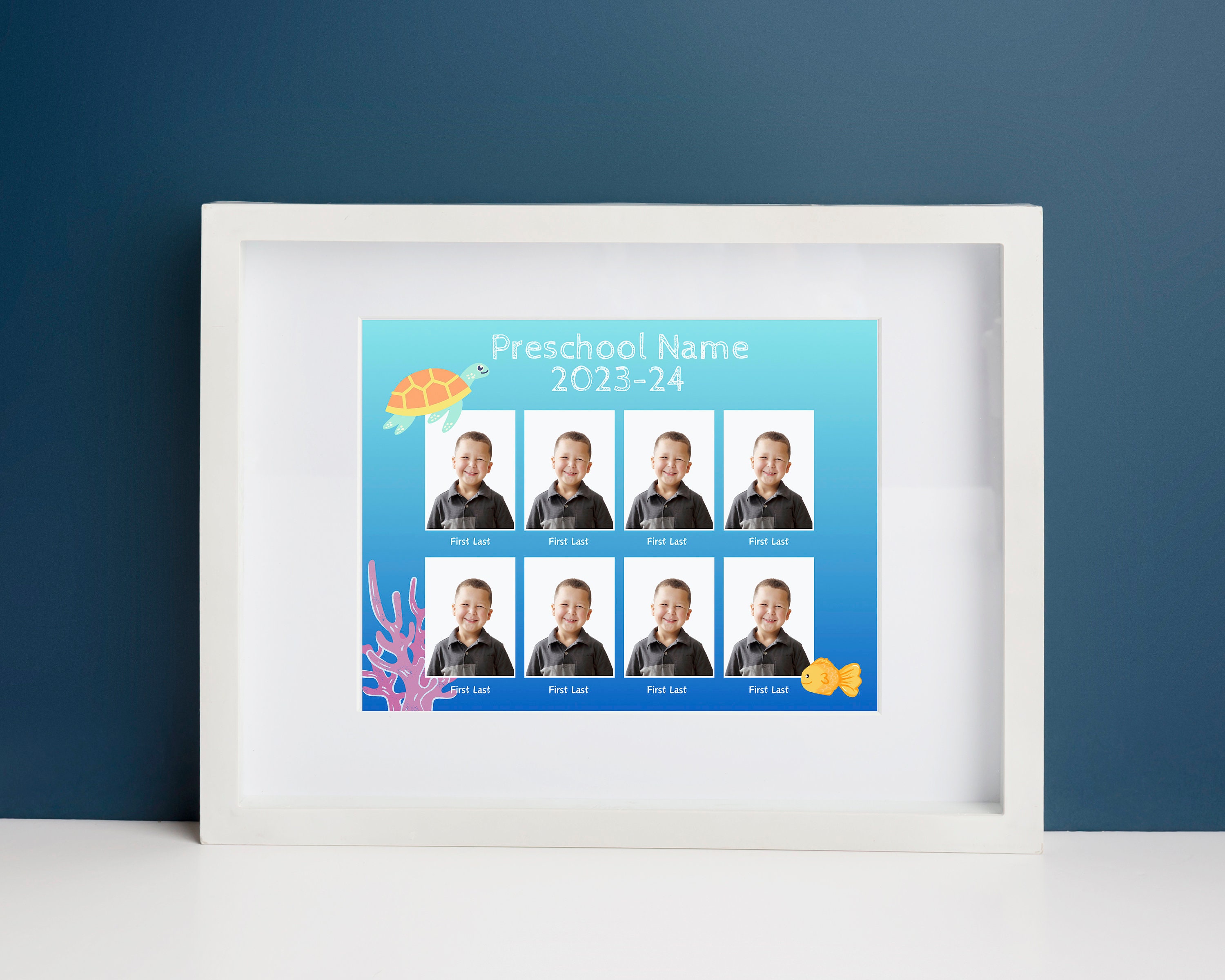 8 Student Class Photo Composite Template, Editable in Canva's Free ...