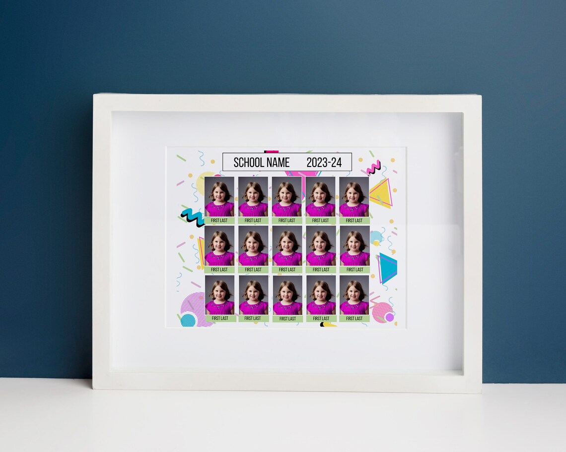 16 Student Class Photo Collage Composite Template, Editable in Canva ...