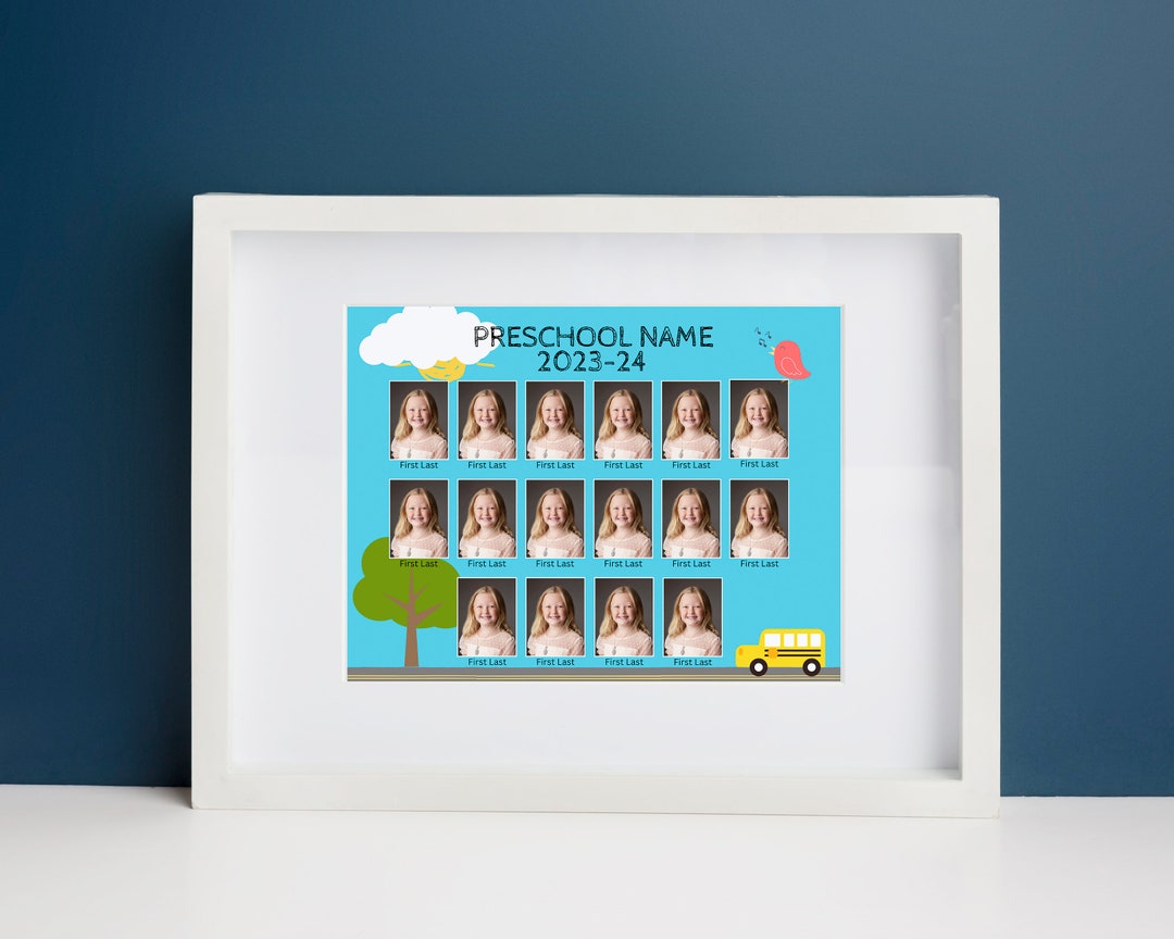 16 Student Class Photo Collage Template: School Volume Photography ...