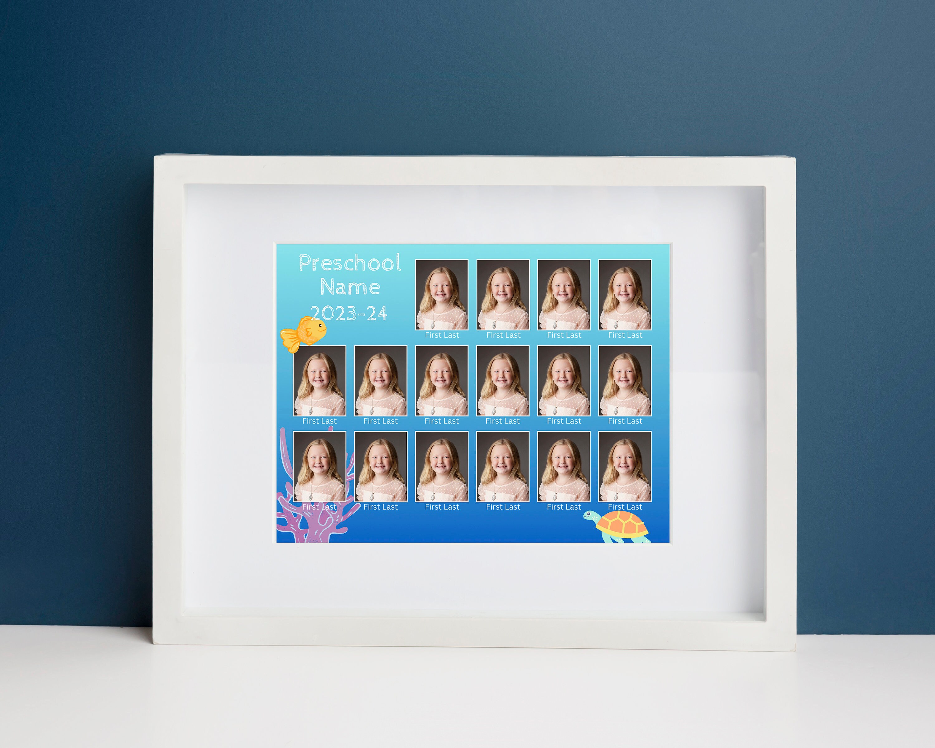 16 Student Class Photo Composite Template, Editable in Canva's Free ...