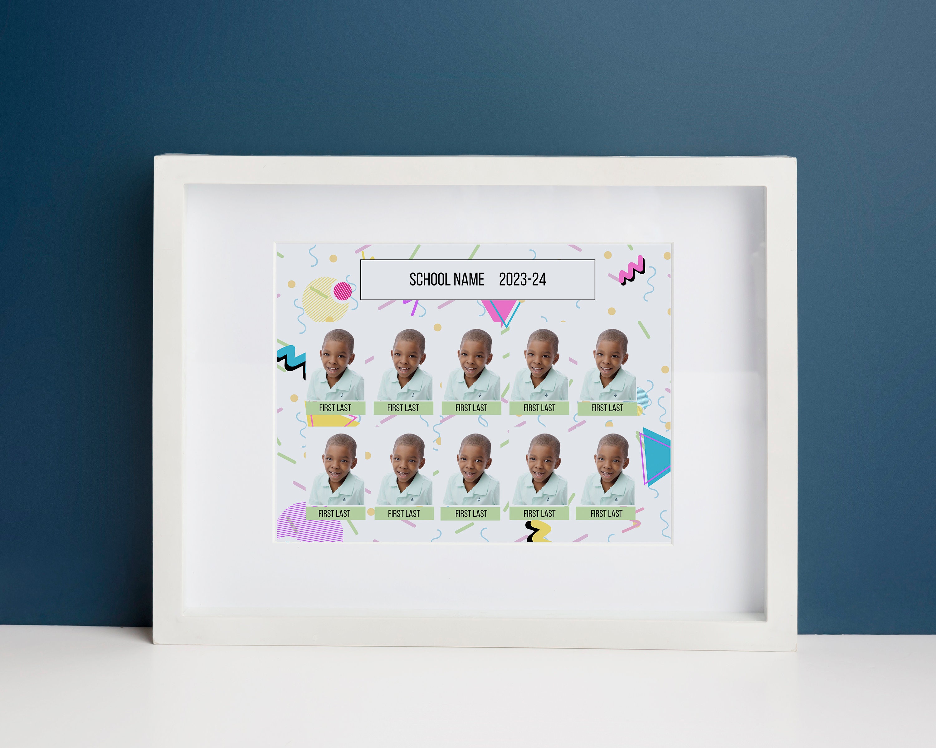 10 Student Class Photo Composite Template, Editable in Canva, Perfect ...