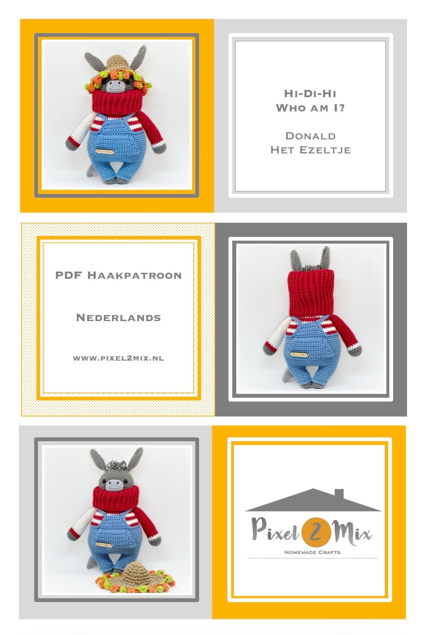 Donald the Donkey PDF Crochet Pattern - Etsy