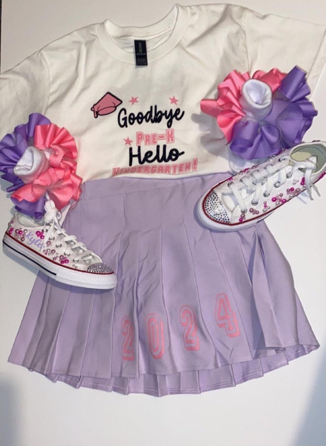 Graduation Tennis Skirt Set With Matching Converse - Etsy